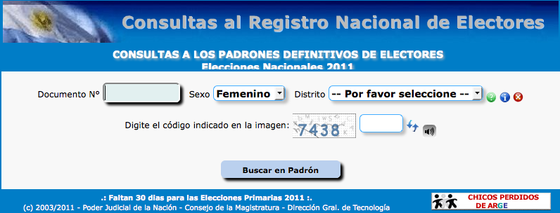 Ya se pueden consultar los padrones para las primarias del 14 de agosto ...