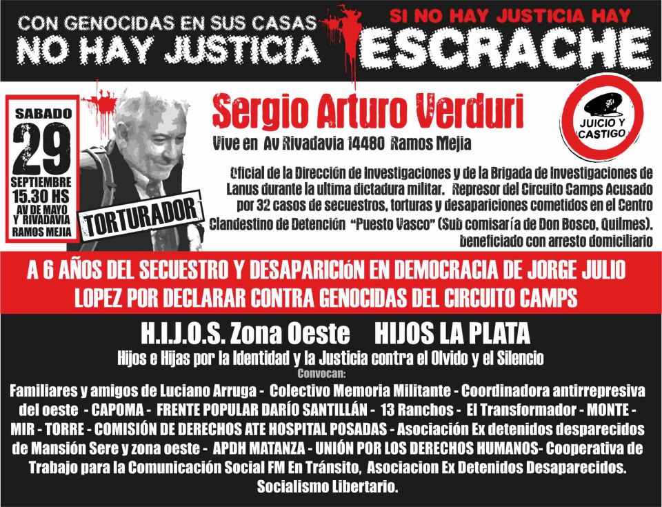 Si no hay justicia, ¡hay escrache! - FM En Tránsito | La Coop